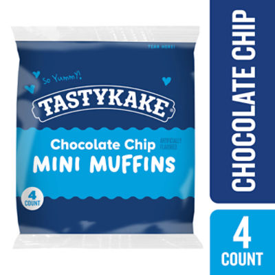 Tastykake Chocolate Chip Flavored Mini Muffins, 1.6 oz, 4 Count
