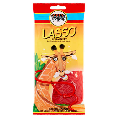 Paskesz Lasso Strawberry Candy Laces, 3.5 oz - ShopRite