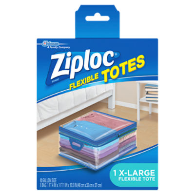Ziploc® Flexible Totes, X-Large, 1 CT, Easy-Close Zipper, Soft-Sided ...