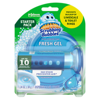 Scrubbing Bubbles Fresh Gel Toilet Cleaning Stamp, Rainshower ...
