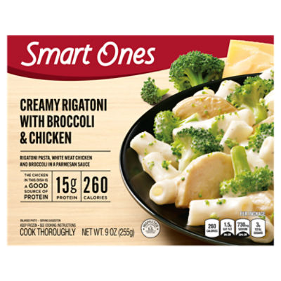 Smart Ones Creamy Rigatoni Pasta with Broccoli & Chicken Frozen Meal, 9 ...