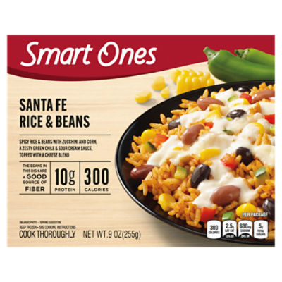 Smart Ones Santa Fe Rice & Beans, Zucchini, Zesty Green Chile Sour ...