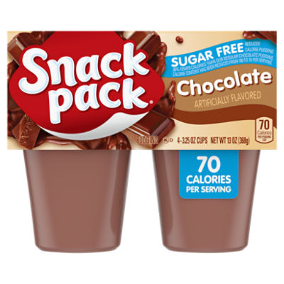 Snack Pack Sugar Free Chocolate, Pudding
