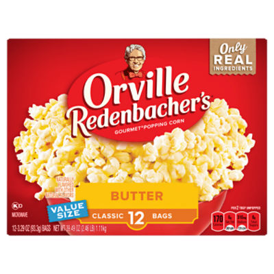 Orville Redenbacher's Butter Microwave Popcorn Value Size, 3.29 oz, 12 ...