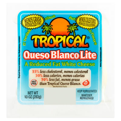 Tropical Queso Blanco Lite Reduced Fat White Cheese, 10 oz - Price Rite