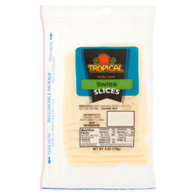 Tropical Swiss Natural Cheese Slices, 6 oz - Price Rite