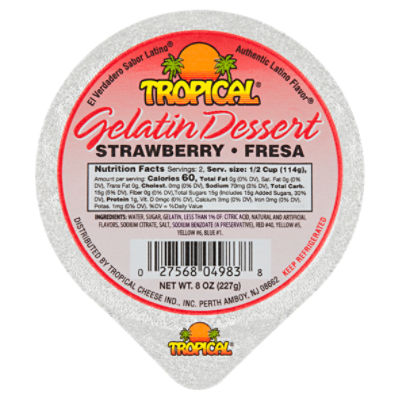 Tropical Strawberry Gelatin Dessert, 8 oz - Price Rite