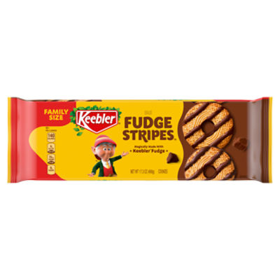 Keebler Original Fudge Stripes Cookies Family Size, 17.3 oz - ShopRite