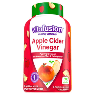 Vitafusion Apple Cider Vinegar Gummy Vitamins Dietary Supplement, 75 ...
