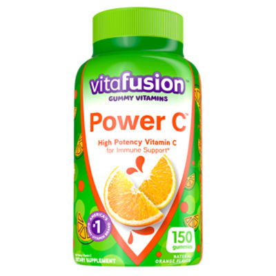 Vitafusion Power C Adult Vitamins Natural Orange Flavor Gummies, 150 ...