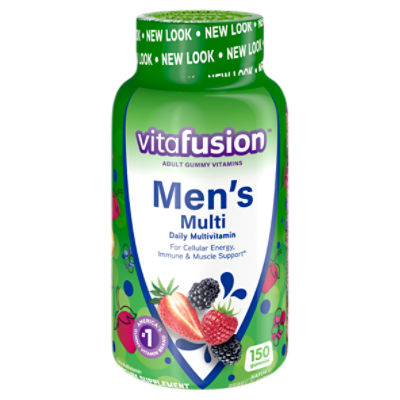 Vitafusion Men's Multi Natural Berry Flavors Daily Multivitamin Dietary ...