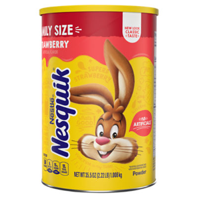Nestlé Nesquik Strawberry Powder Family Size, 35.5 oz - Price Rite