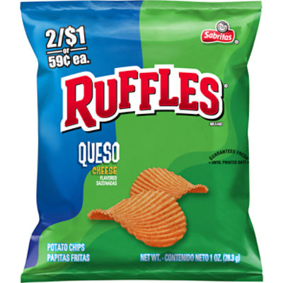 Sabritas Ruffles Cheese Flavored Potato Chips, 1 oz