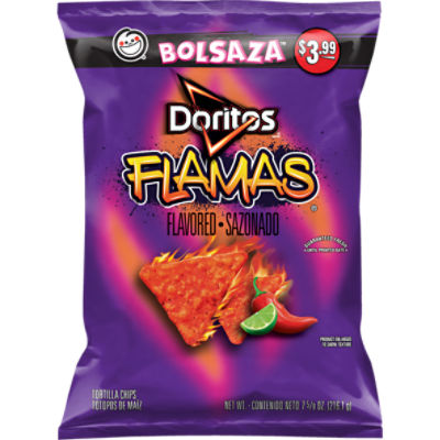 Doritos Tortilla Chips, Flamas Flavored, 7 5/8 Oz - Price Rite