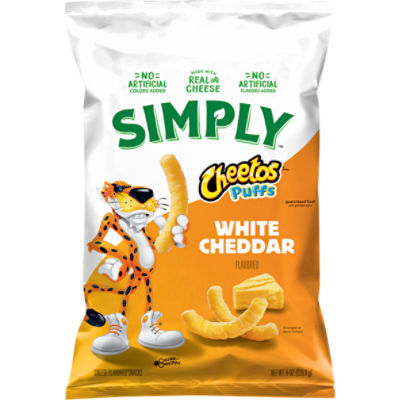 Simply Cheetos Puffs White Cheddar Cheese Flavored Snacks, 8 oz