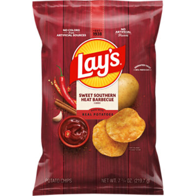 Lay's Sweet Southern Heat Barbecue Flavored Potato Chips, 7 3/4 oz ...