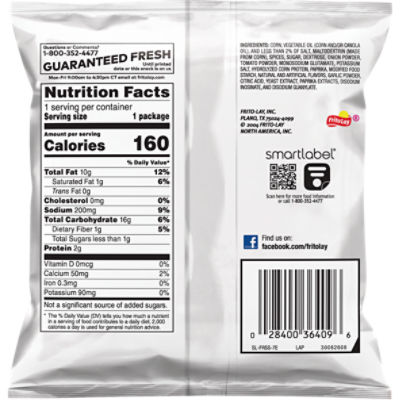Fritos Chips Nutrition Facts