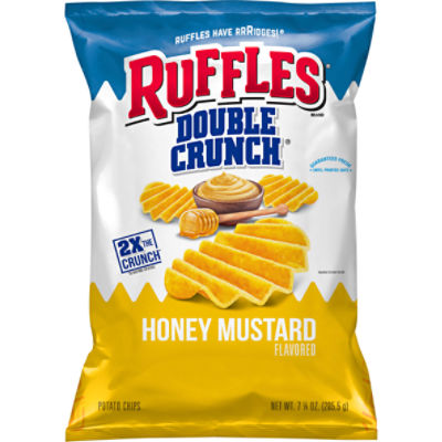 Ruffles Double Crunch Honey Mustard Flavored Potato Chips, 7 1/4 oz