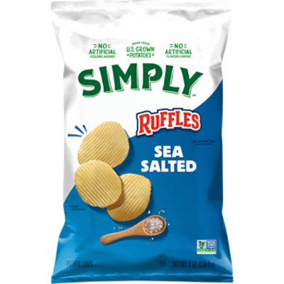 Ruffles Simply Potato Chips Sea Salted 8 Oz - The Fresh Grocer