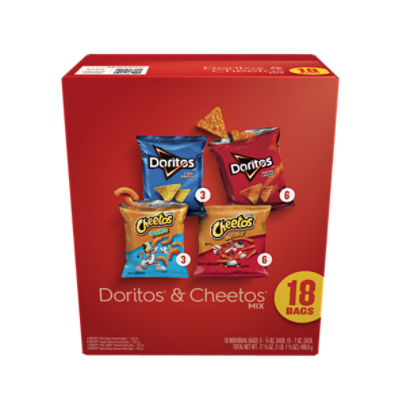Frito Lay Snacks Doritos And Cheetos Mix Variety 17 5 8 Oz 18 Count