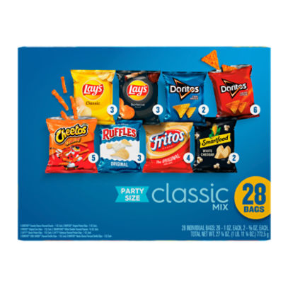 Frito Lay Snacks, Classic Mix Variety, 27 1/4 Oz, 28 Count, Party Size ...