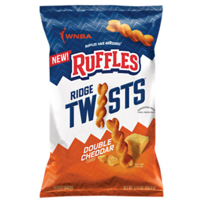 Ruffles Ridge Twists Double Cheddar Flavored Potato Snacks, 5.5 oz