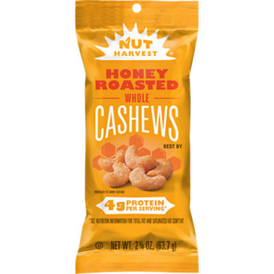 Nut Harvest Honey Roasted Whole Cashews, 2 1/4 oz - Price Rite