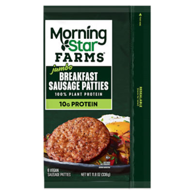 MorningStar Farms Original Jumbo Meatless Sausage Patties, Vegan Plant ...