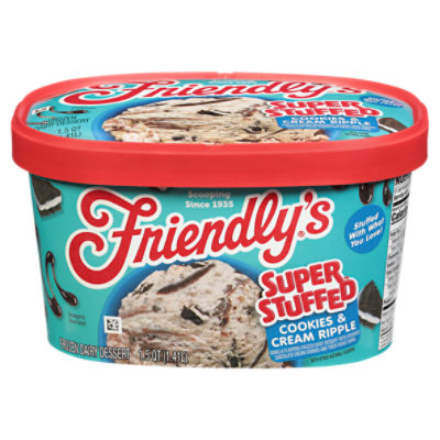 Friendlys Sundaextreme Cookies N Cream Ripple Frozen Dairy Dessert