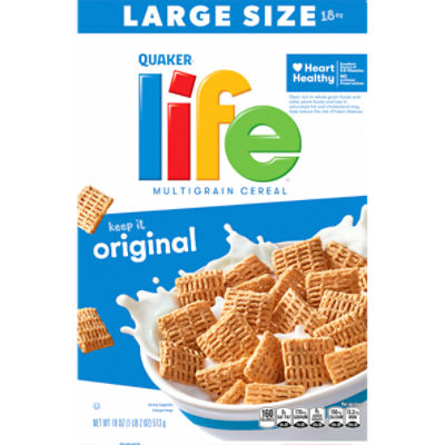 Quaker Life Original Multigrain Cereal Large Size, 18 oz