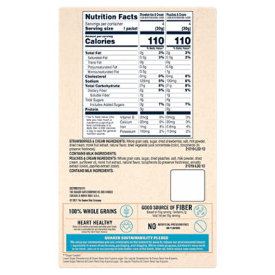 Quaker Oatmeal Nutrition Facts