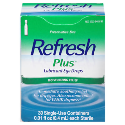 Refresh Plus® Lubricant Eye Drops Non-Preserved Tears, 0.01 fl oz (0 ...