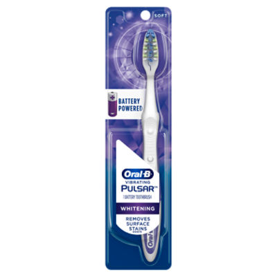 Oral-B Vibrating Pulsar Whitening Battery Powered Soft Toothbrush ...
