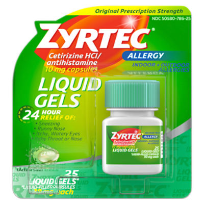 ZYRTEC Original Prescription Strength Allergy, Liquid Gels