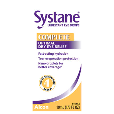 Systane Complete Optimal Dry Eye Relief Lubricant Eye Drops, 1/3 fl oz ...