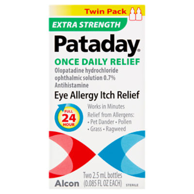 Pataday Once Daily Relief Liquid Twin Pack, For Ages 2 and Older, 0.085 ...