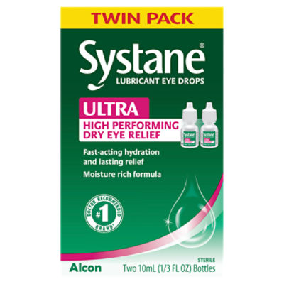 Systane Ultra High Performance Lubricant Eye Drops Twin Pack, 1/3 fl oz ...
