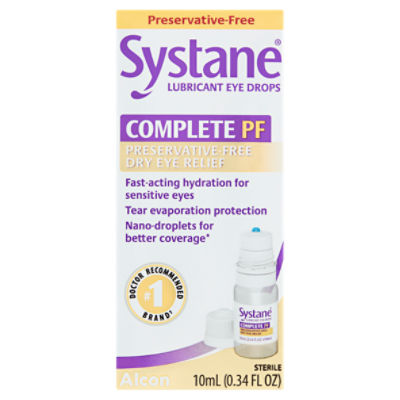 Systane Complete PF Lubricant Eye Drops, 0.34 fl oz - ShopRite