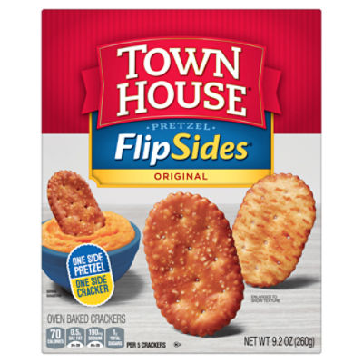 Town House Pretzel Flip Sides Original, Oven Baked Crackers