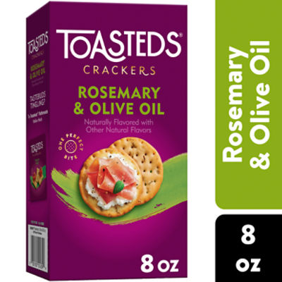 Toasteds Rosemary & Olive Oil Crackers, 8 oz - ShopRite