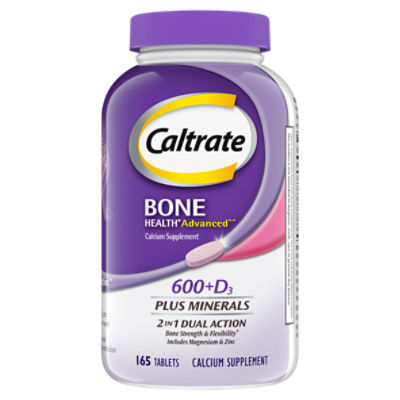 Caltrate 600+D3 Plus Minerals Calcium and Vitamin D Supplement Tablets ...
