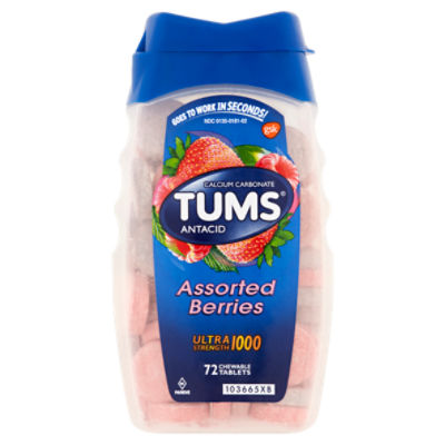 Tums Assorted Berries Ultra Strength 1000, Chewable Tablets