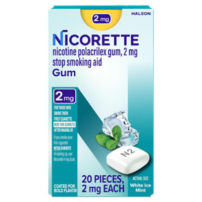 Nicorette White Ice Mint Gum Pocket Pack, 2 mg, 20 count - ShopRite