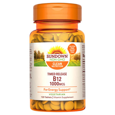Sundown Timed Release Vitamin B12 1000 mcg, Supports Nervous System And ...