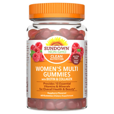 Sundown Naturals Raspberry Flavored Women's Multivitamin Gummies, 60 count