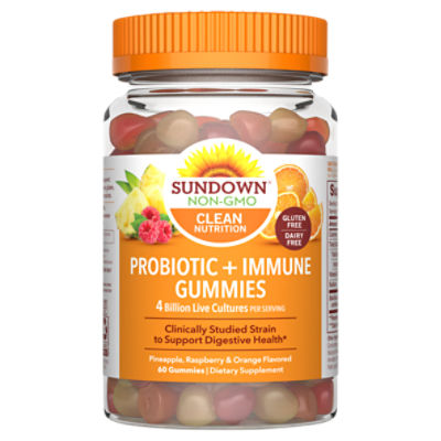 Sundown Probiotic Gummies, with Vitamin D, Supports Digestive and ...