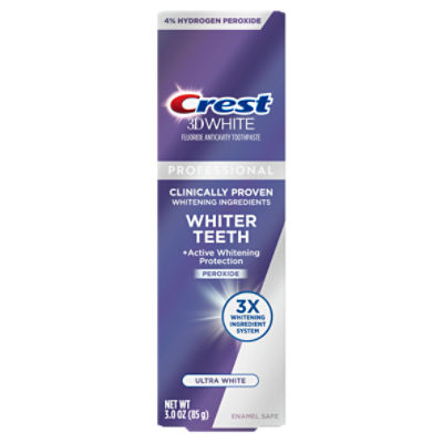 Crest 3D White Brilliance Ultra White Fluoride Anticavity Toothpaste, 3 ...