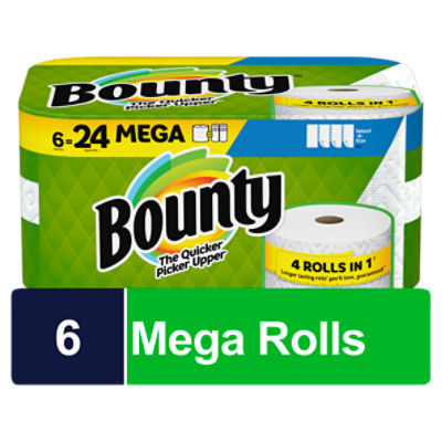 Bounty Select-A-Size White Paper Towels, 6 count - ShopRite