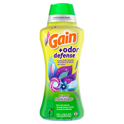 Gain + Odor Defense Super Fresh Blast In-Wash Scent Booster, 26.5 oz