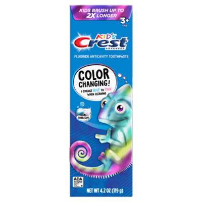 Crest Kid's Advanced Bubblegum Fluoride Anticavity Toothpaste, 3 Yrs+ ...